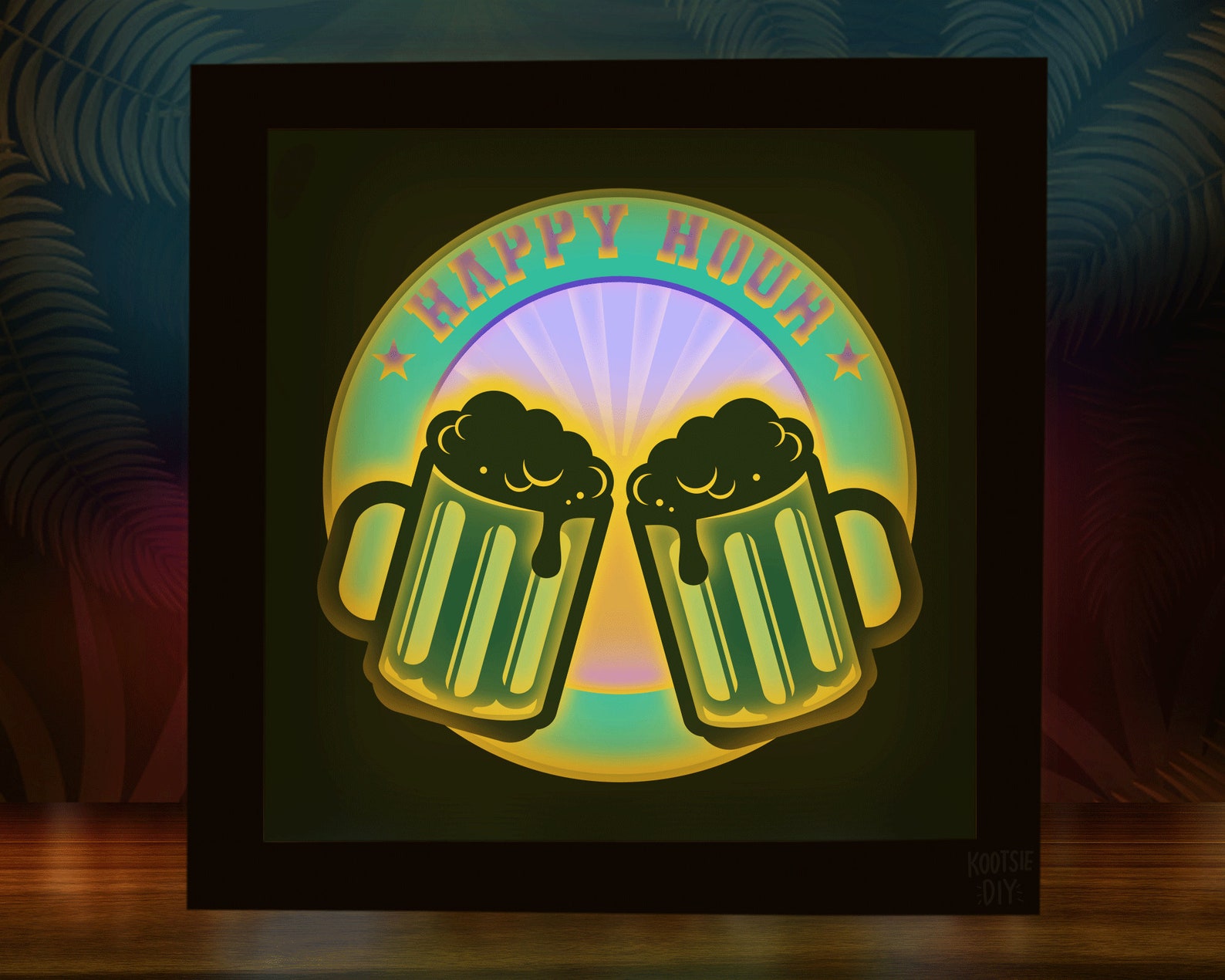 Beer Shadow Box SVG for Cricut, Silhouette, Drink 3d Layered Mandala ...
