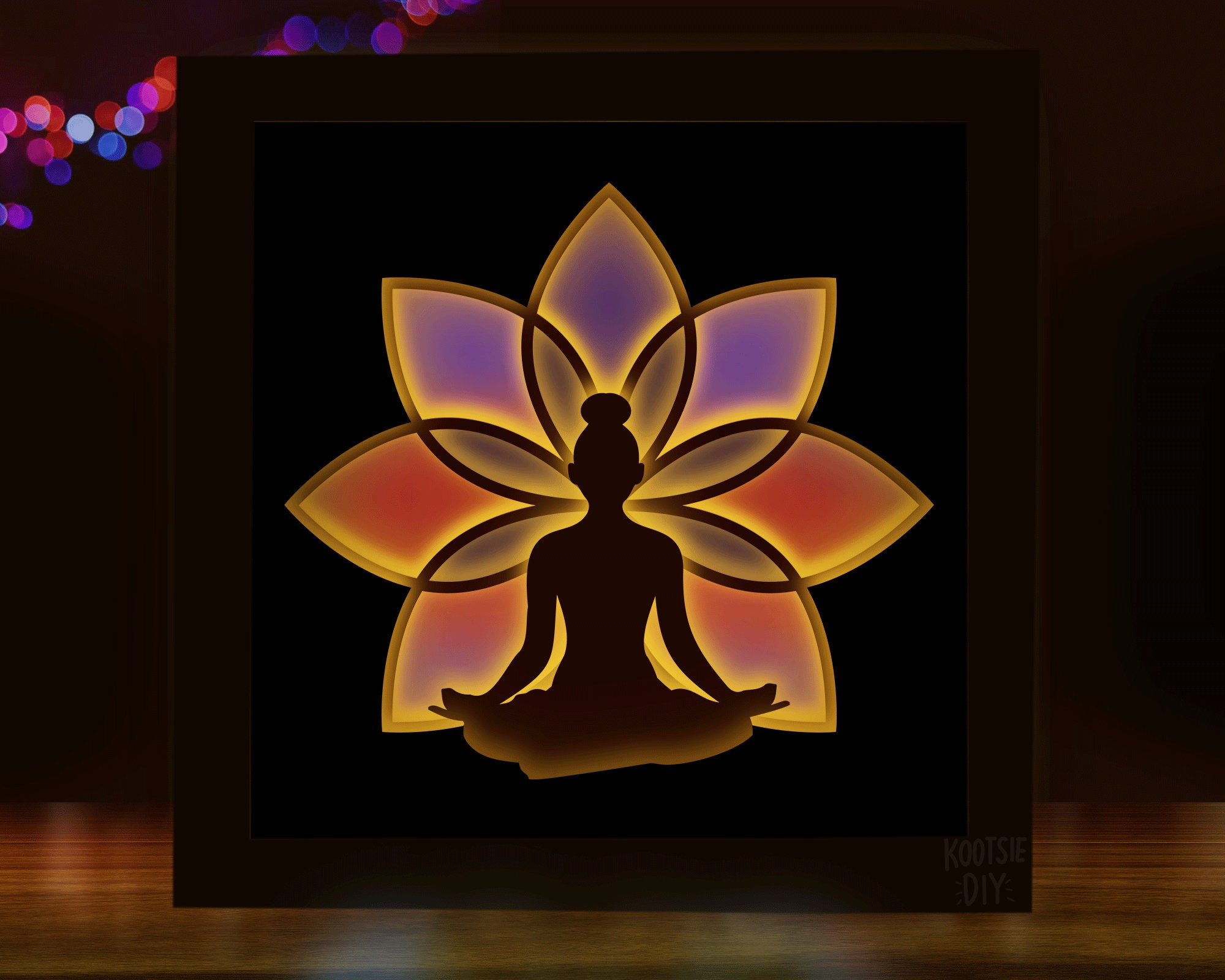 Bundle 3D Yoga Shadow Box SVG for Cricut Silhouette Yoga - Etsy