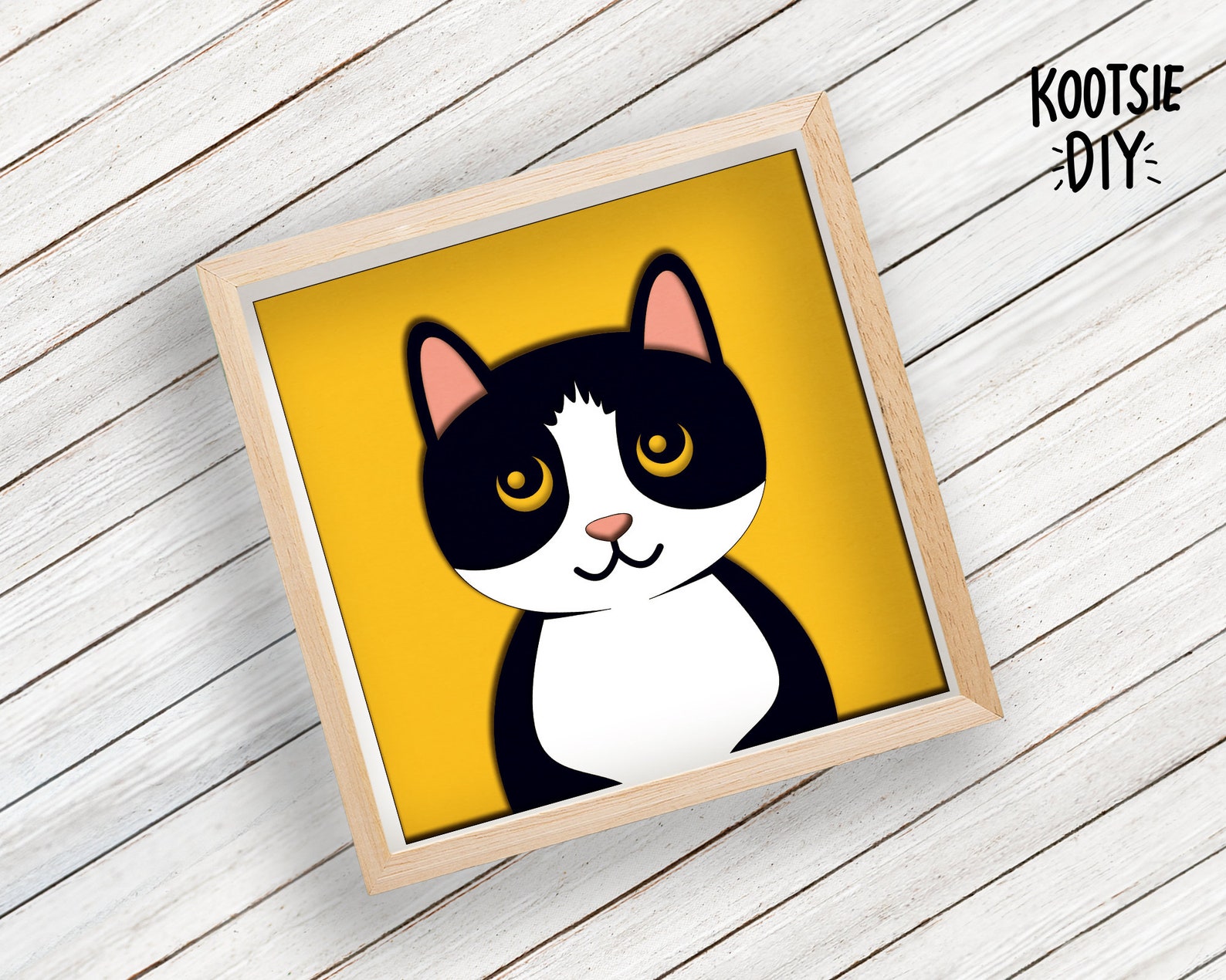 3D Cat Shadow Box SVG for Cricut, Silhouette, Kitten 3d Layered Mandala ...