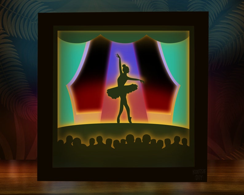 3D Ballerina Shadow Box SVG for Cricut, Silhouette, Ballet 3d Layered ...