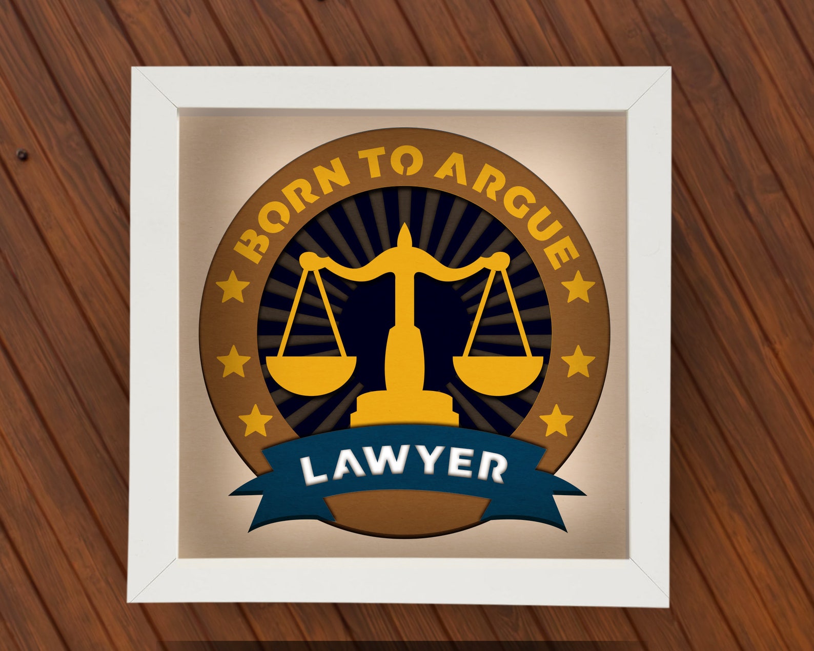 3d Lawyer Shadow Box Svg for Cricut, Silhouette, Attorney 3d Layered ...