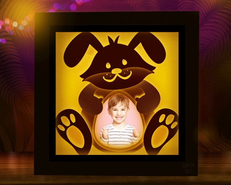 3D Rabbit Shadow Box Layered SVG for Cricut Silhouette 3D - Etsy