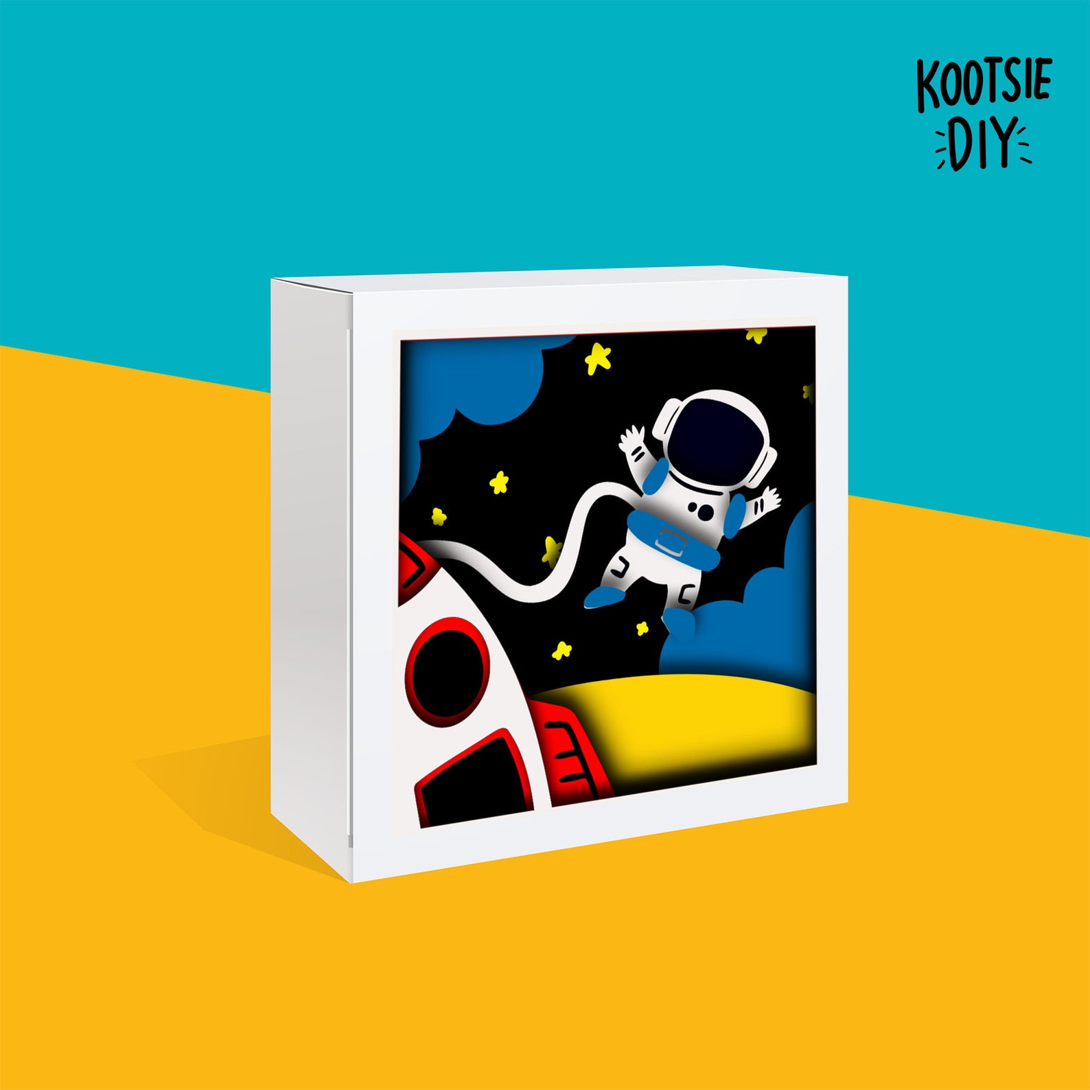 Astronaut Shadow Box SVG for Cricut Silhouette 3d Layered | Etsy Canada