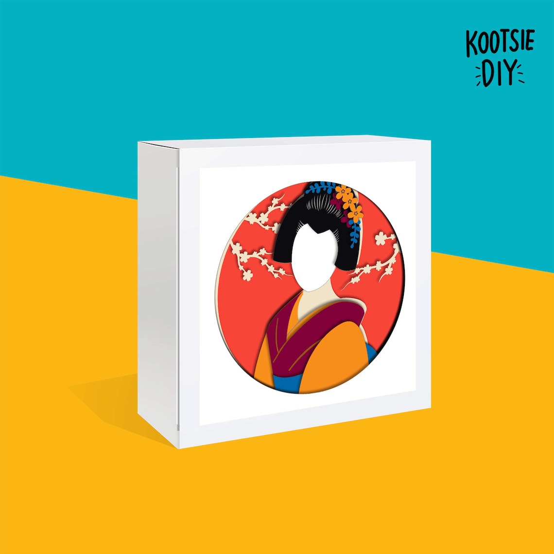 Kimono Shadow Box SVG for Cricut Silhouette Japan 3d Layered - Etsy