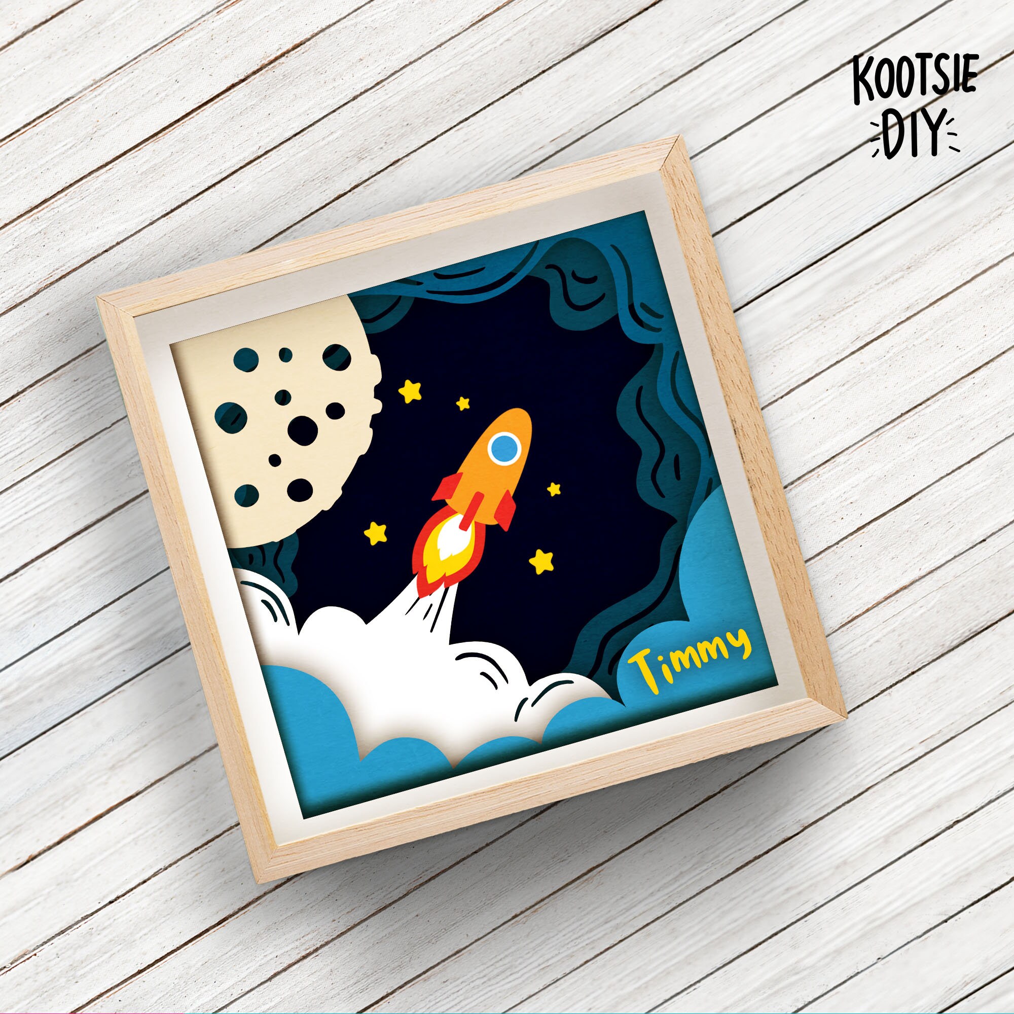 Rocket Shadow Box SVG for Cricut or Silhouette Galaxy Layered - Etsy Canada