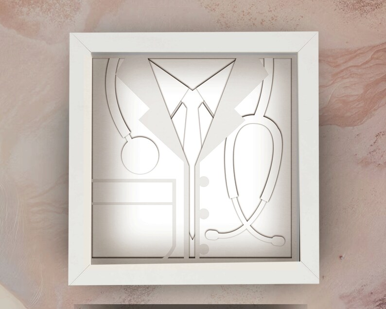 Medical Doctor Shadow Box Svg for Cricut Silhouette - Etsy