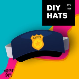 PRINTABLE Police Head Bands, Badge, Paper Gun, Paper Crown, Hand Cuffs ...