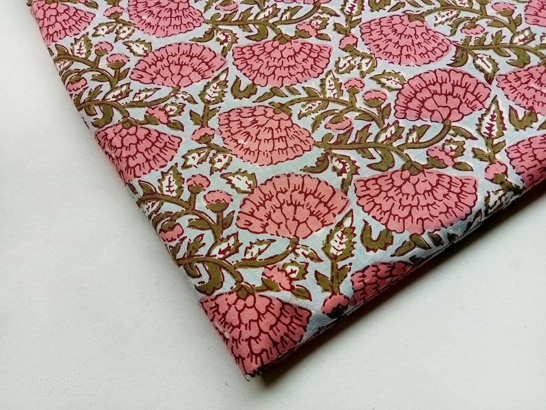 Hand Block Print Fabric Indian Print Fabric Dress Making - Etsy