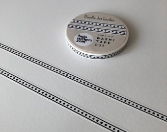 Washi Tape Doodle Leaf Vine Border and Divider Border Tape Black and ...