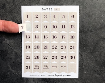 Date Flags Stickers - Etsy