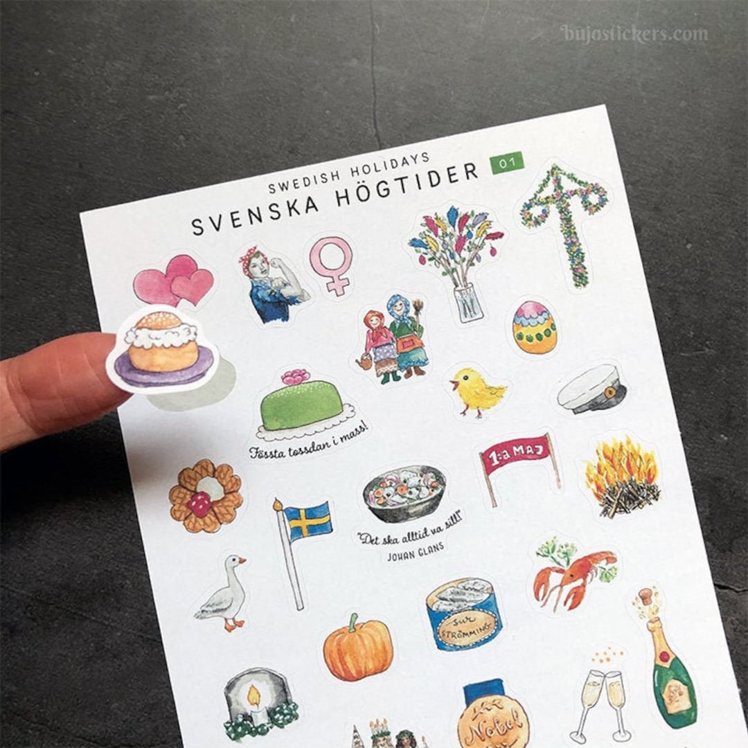 Svenska Högtider 01 Swedish Holidays Stickers for Bujo, Planners ...