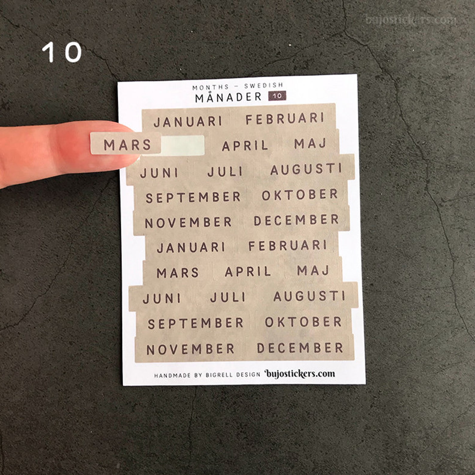 Månader På Svenska. Months Stickers in Swedish for Bullet - Etsy Sweden