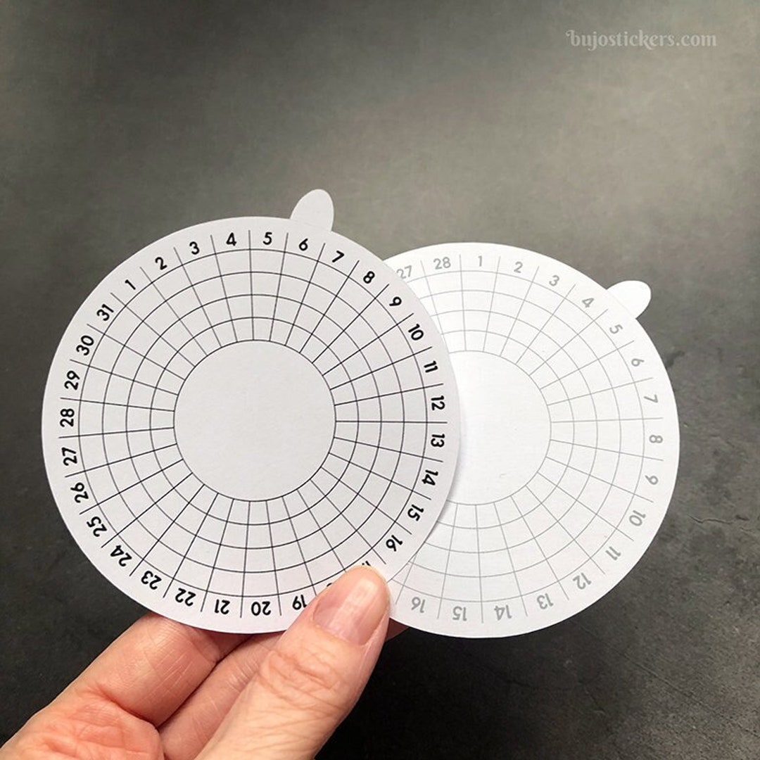 Circle Tracker Stickers • Monthly Habit Trackers • Black or Grey ...