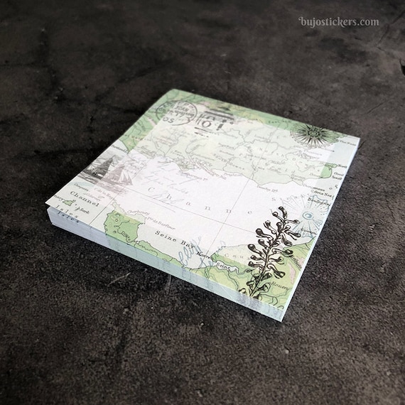 Vintage Maps Sticky Notes 05 Maps and Travel Symbols - Etsy