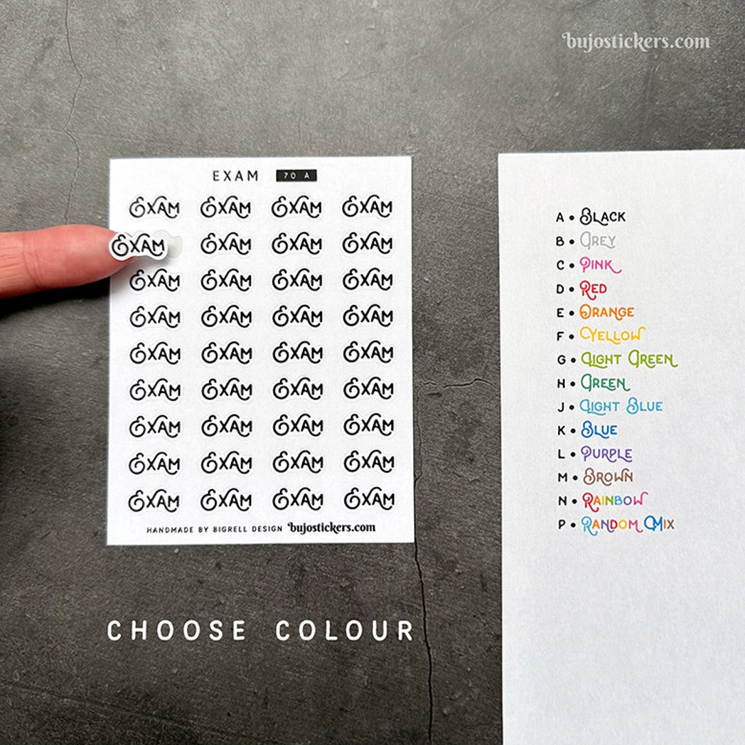 Exam Stickers • School, Study, Teacher, University, Studies. Vintage ...