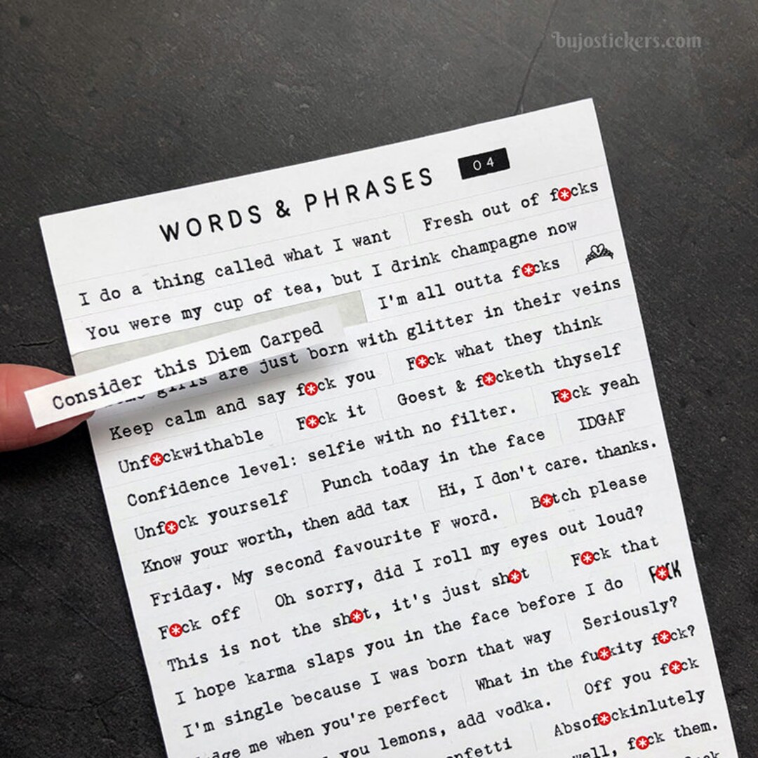 Words & Phrases Stickers 04. Sassy and Inappropriate Quote Stickers ...