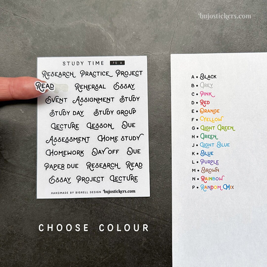 Study Time, Headings Stickers • Student, Teacher, University. Plan Your ...