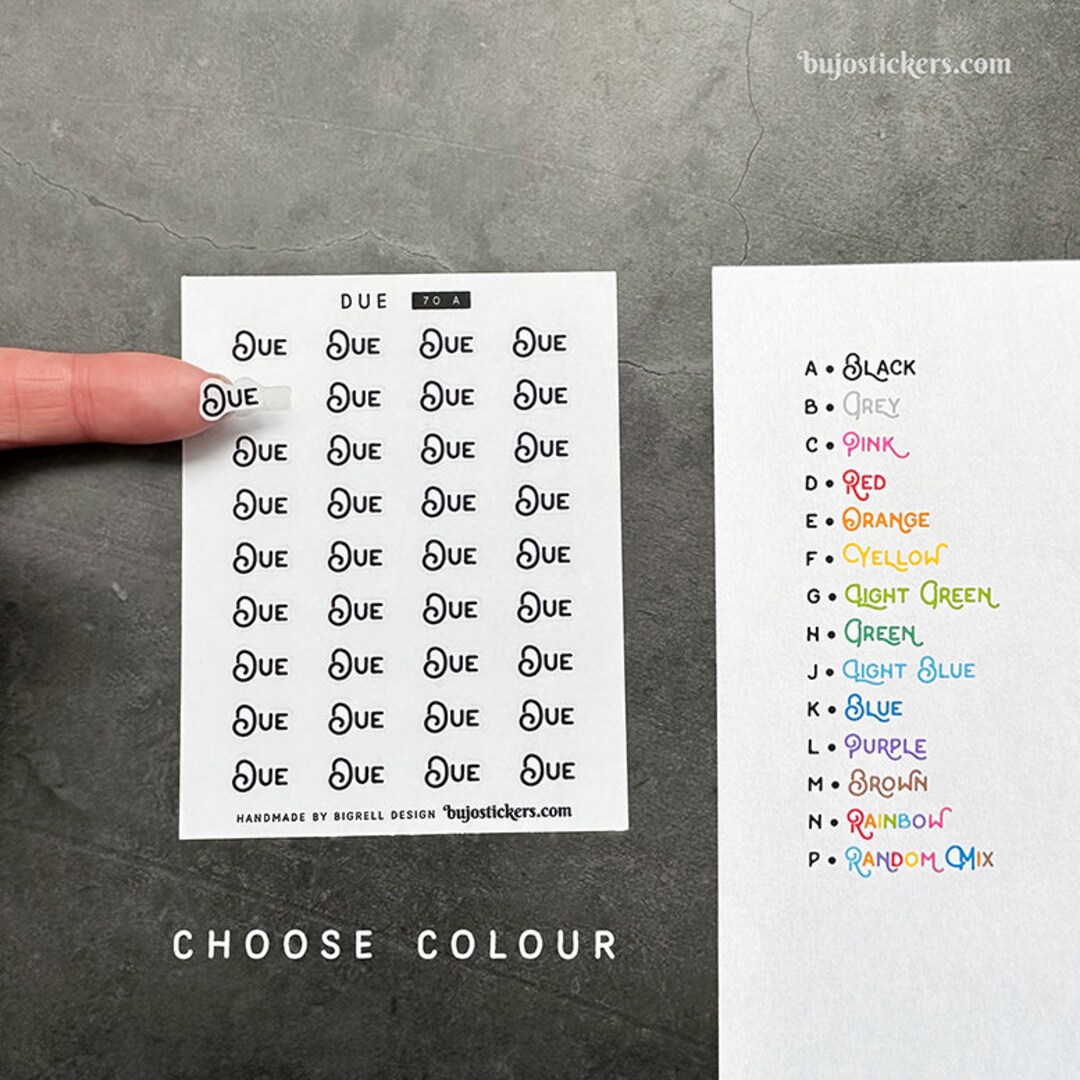 Due Heading Stickers School, Study, Teacher, Work, Home, Business ...