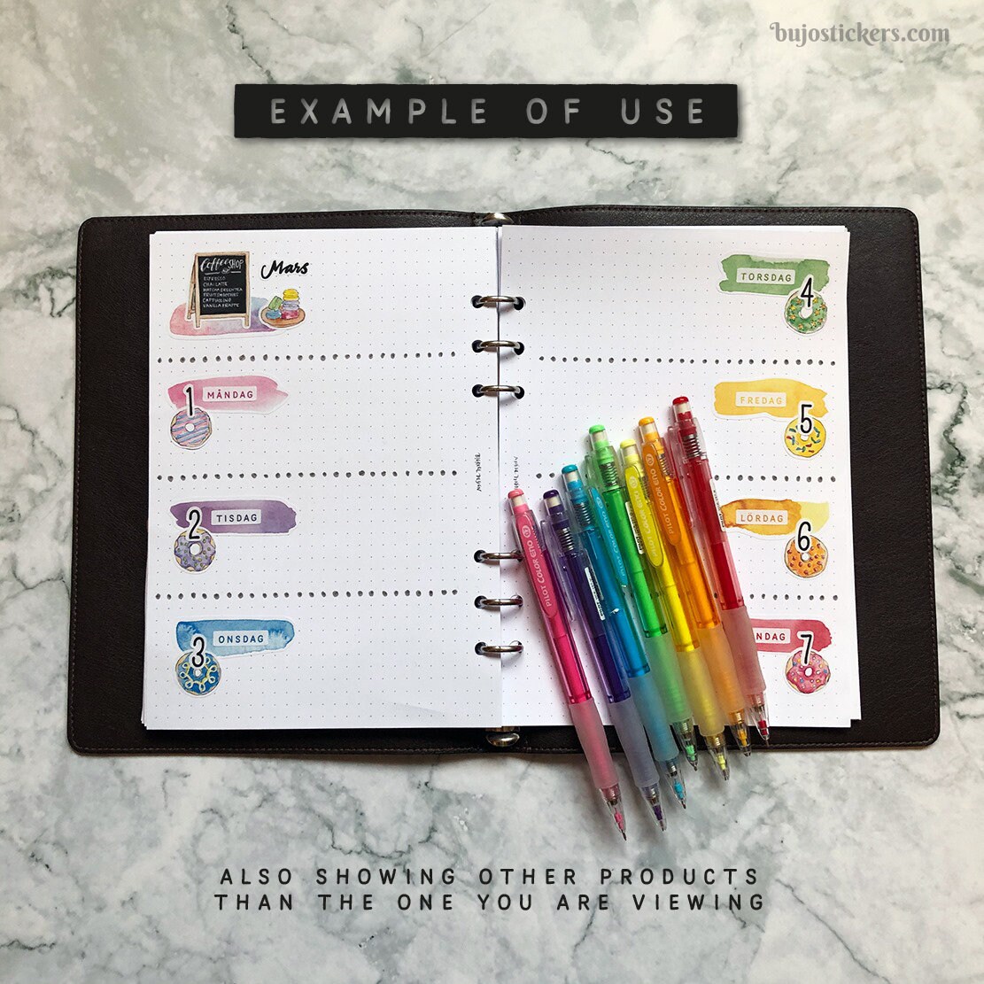 Datum Sticker 1-31. 9 Farben: schwarz orange blau rot - Etsy.de