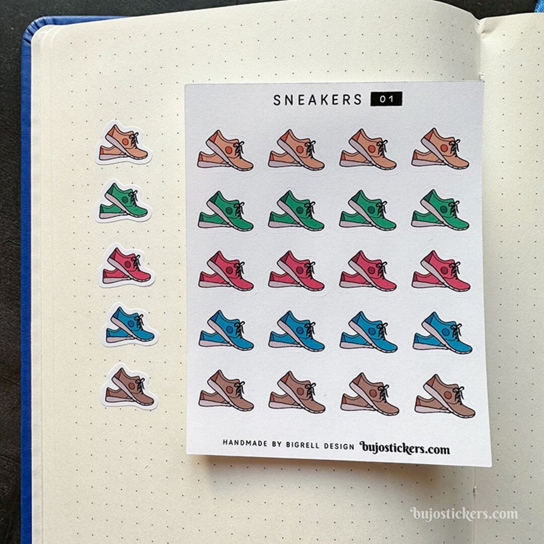 Sneaker Stickers • Shoes in 5 Colours • Workout Stickers • Fitness ...