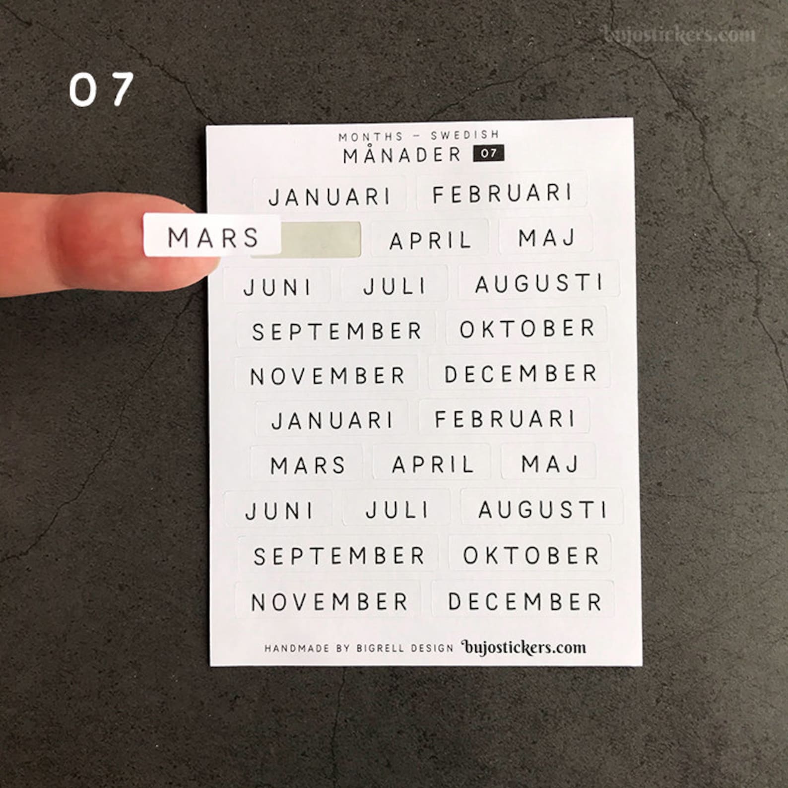Månader På Svenska. Months Stickers in Swedish for Bullet - Etsy Sweden