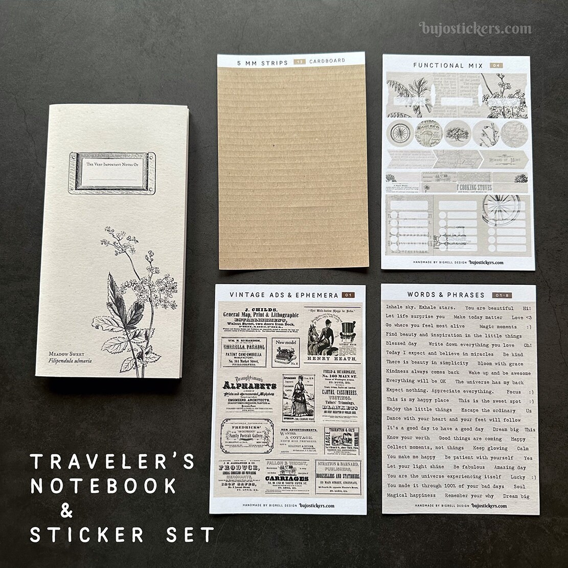 Traveler's Notebook Insert • Regular Size • Vintage Newspaper, Ads ...