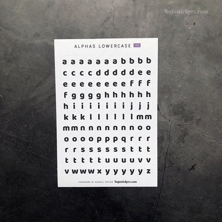 Alphas 13 • Alphabet Stickers, Numbers & Symbols. Separate or as a Set ...