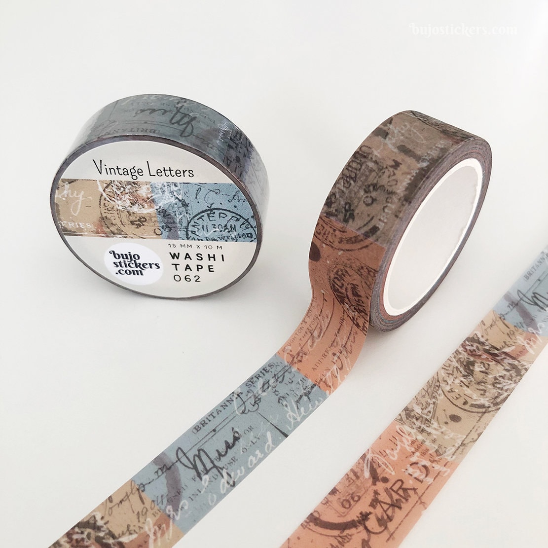 Washi Tape • Vintage Mail and Letters & Postage in Blue, Brown, Beige ...