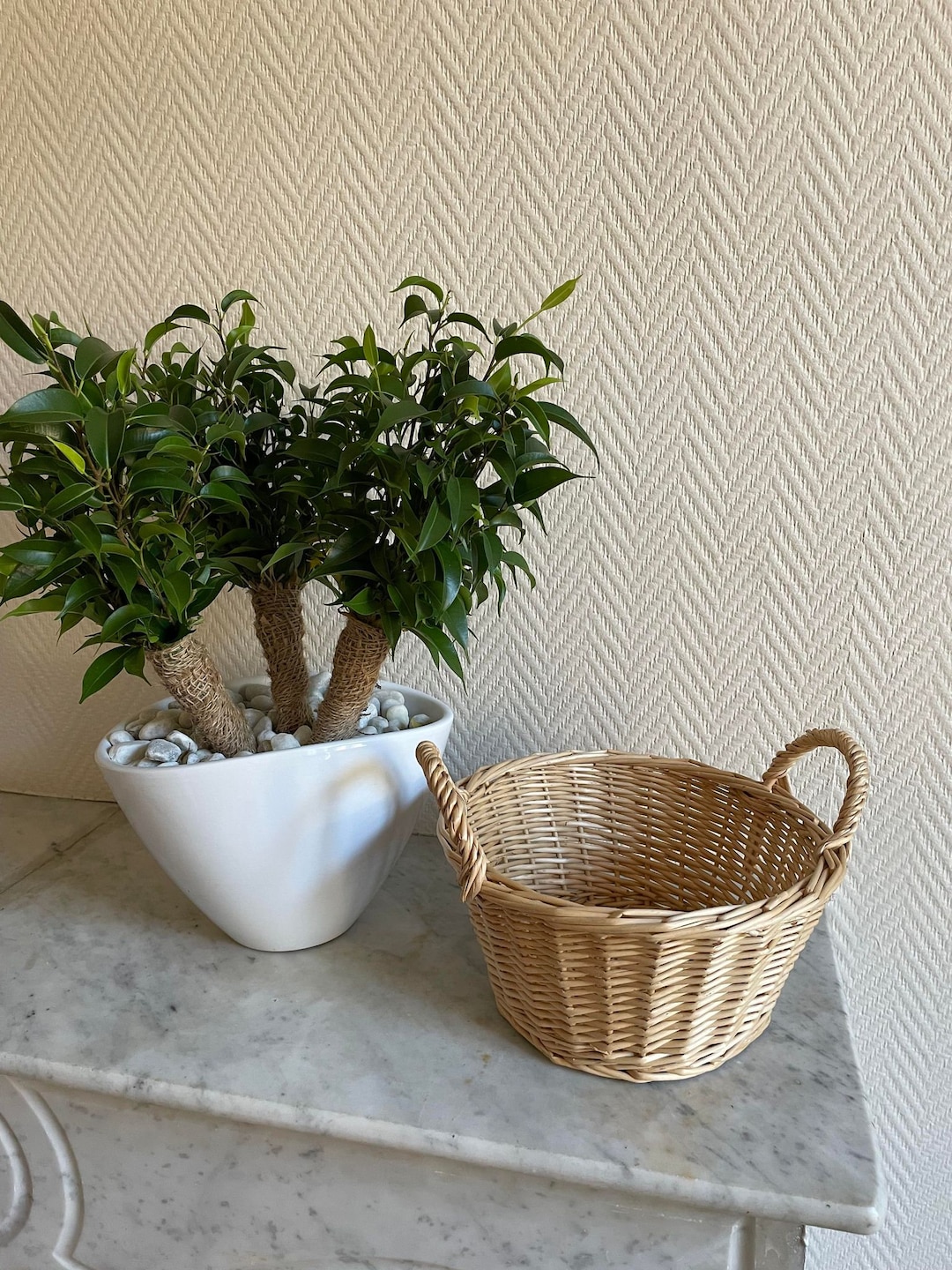 Beige Basket for Kitchen Bread Pot - Etsy