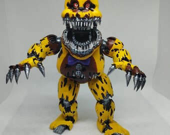 Nightmare Fredbear Cosplay Costume Head Mask Five Nights at Freddy’s 4 ...