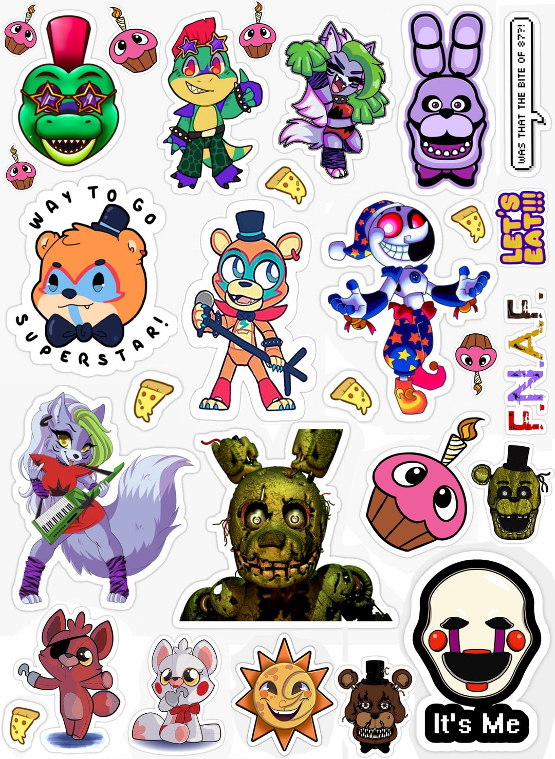 Fnaf Stickers 29 Pieces - Etsy