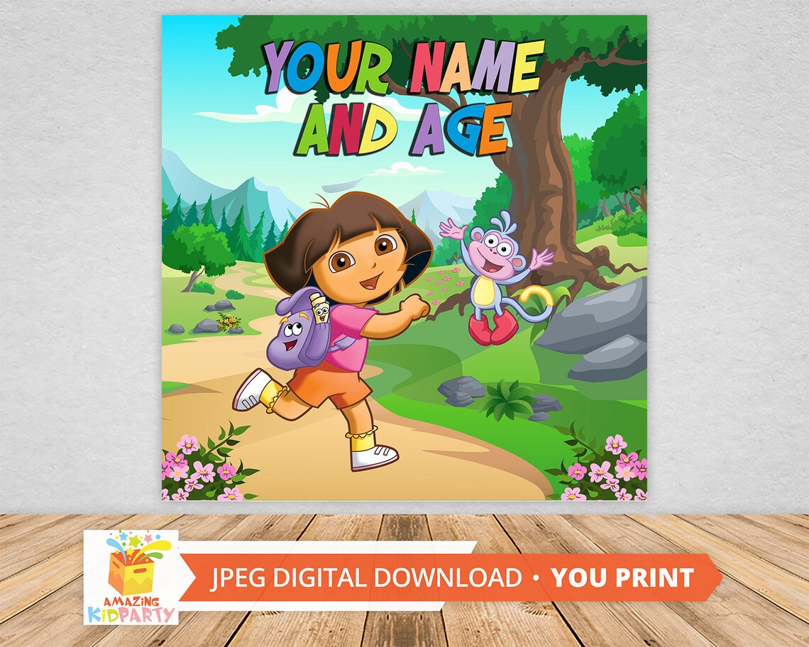 Dora Banner Dora Backdrop Dora Photo Booth Dora Explorer | Etsy