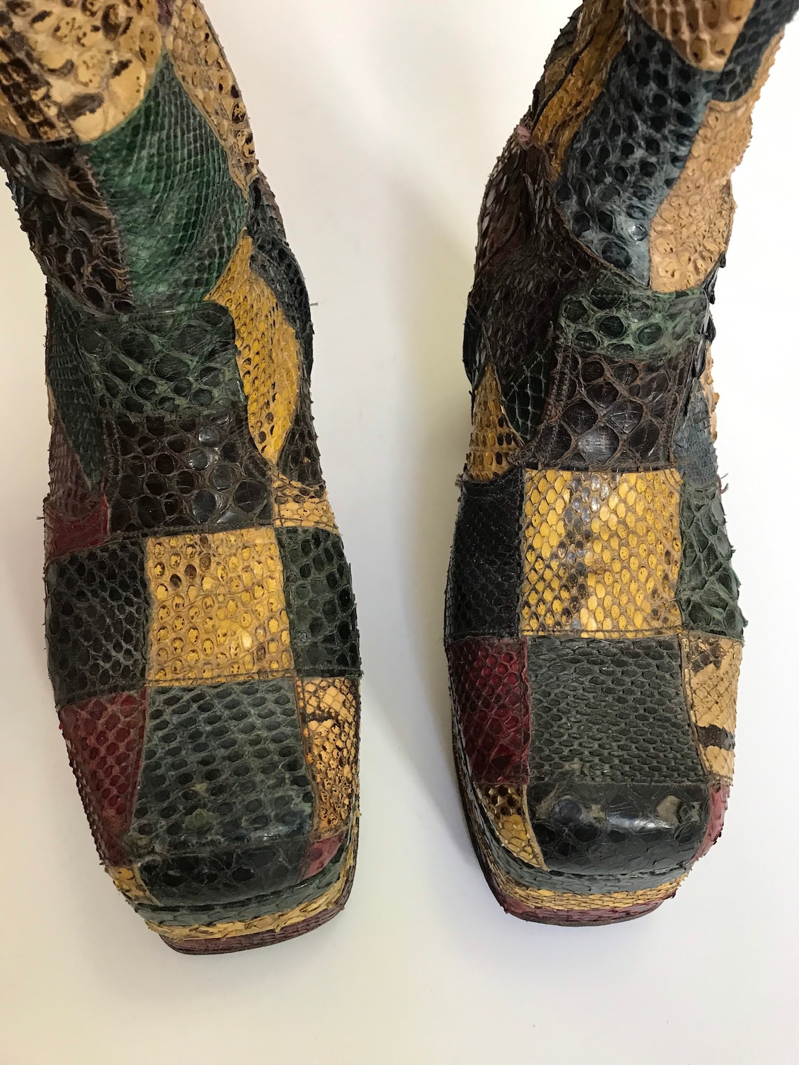 Vintage Plateau Python Boots 1968 US Gr.10 EU 40 - Etsy