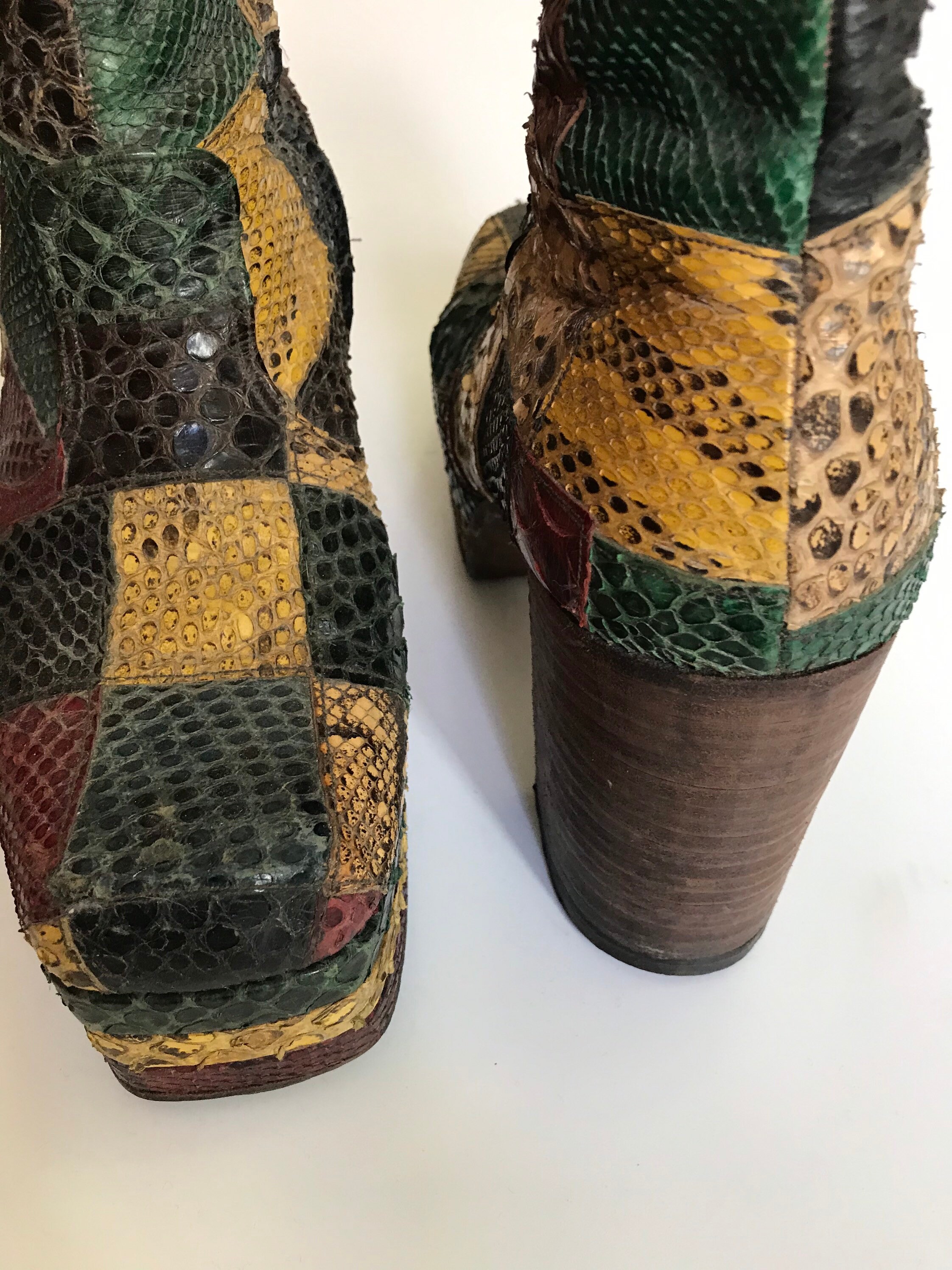 Vintage Plateau Python Boots 1968 US Gr.10 EU 40 - Etsy