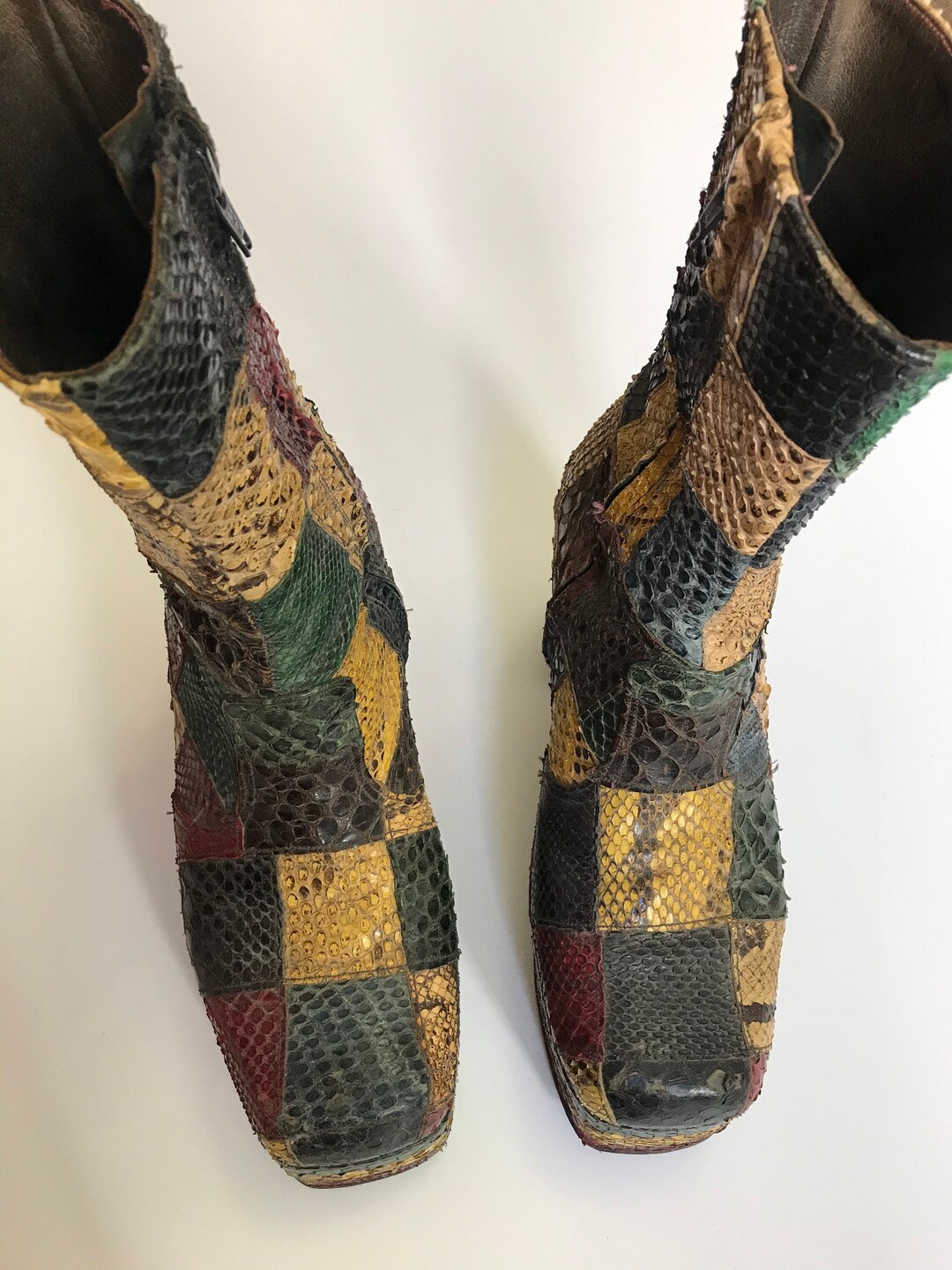 Vintage Plateau Python Boots 1968 US Gr.10 EU 40 - Etsy