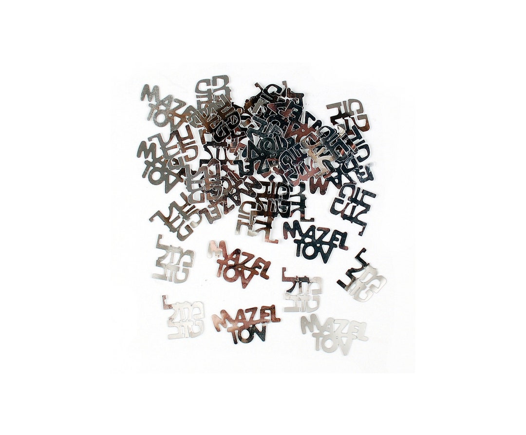 Mazel Tov Silver Table Confetti, Mazel Tov, Confetti, Jewish, Simcha ...