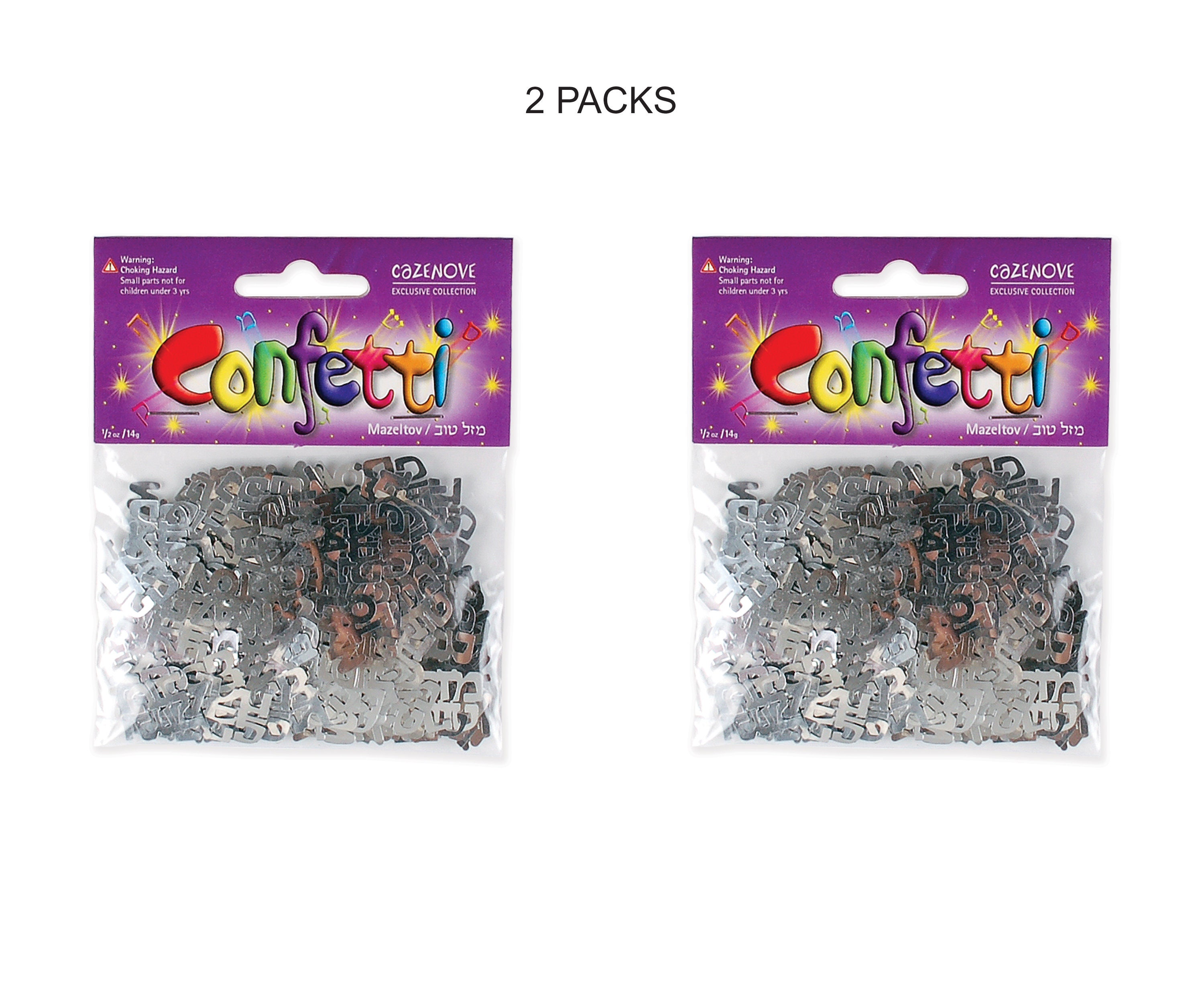 Mazel Tov Silver Table Confetti, Mazel Tov, Confetti, Jewish, Simcha ...