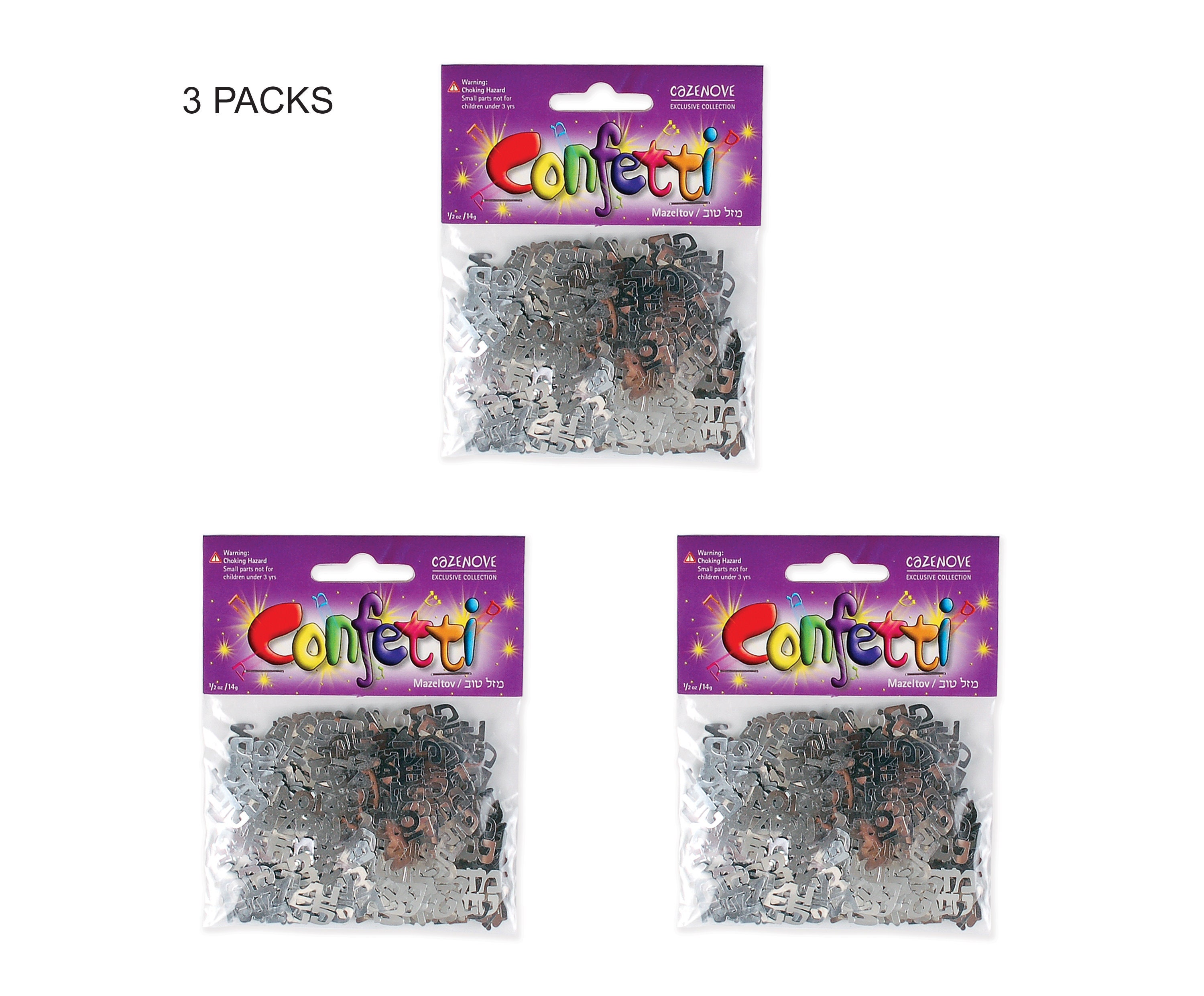 Mazel Tov Silver Table Confetti, Mazel Tov, Confetti, Jewish, Simcha ...