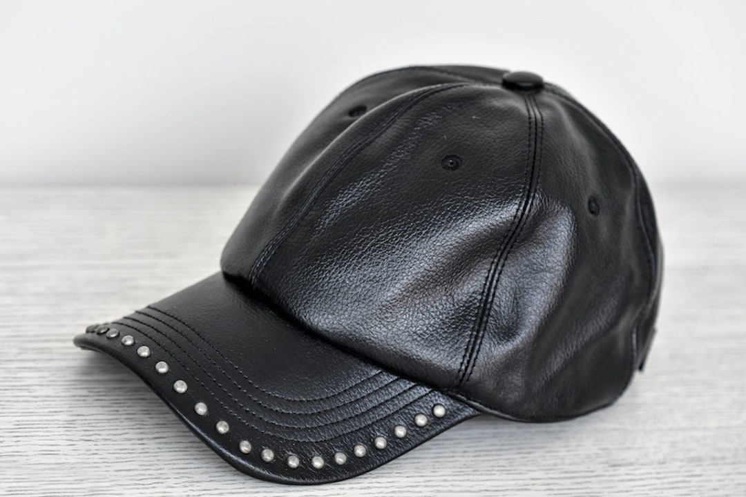 Leather Caps Baseball Caps Made Out of Genuine Leather With - Etsy