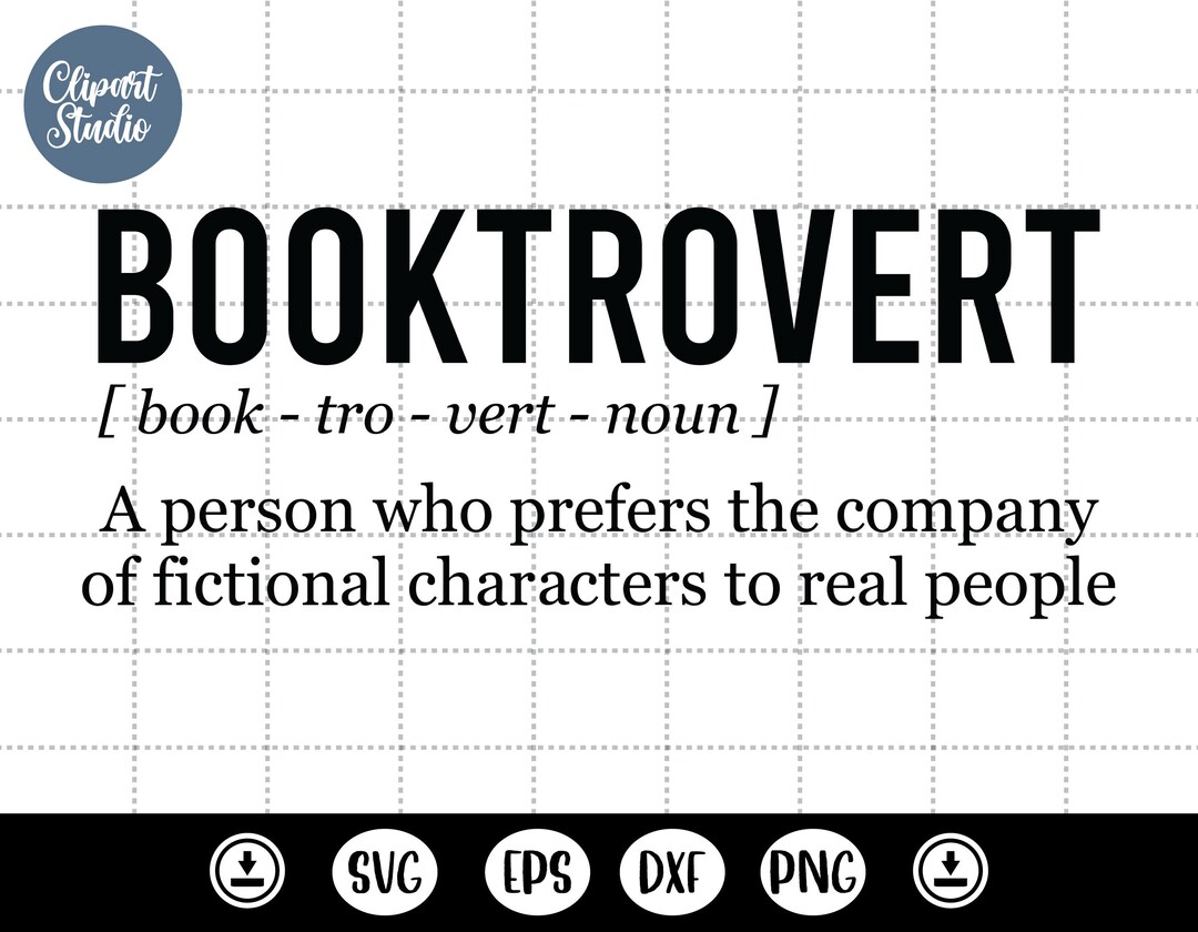 Booktrovert Definition Svg,funny Book Lover Svg,teacher Svg,librarian ...