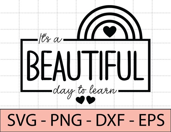 It's A Beautiful Day to Learn Svgteacher Rainbow - Etsy