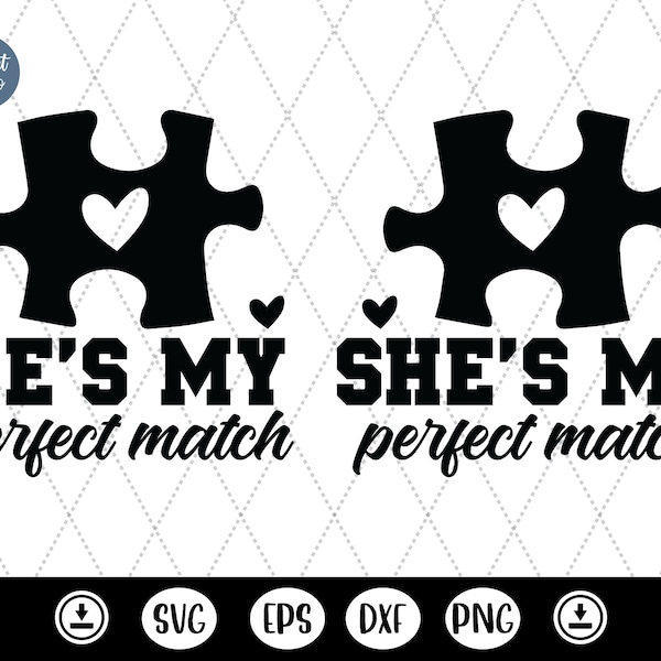 Hes My Perfect Match Svg - Etsy