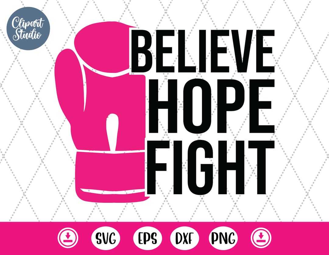 Breast Cancer Ribbon Believe Hope Fight Svg,pink Ribbon Svg,breast ...