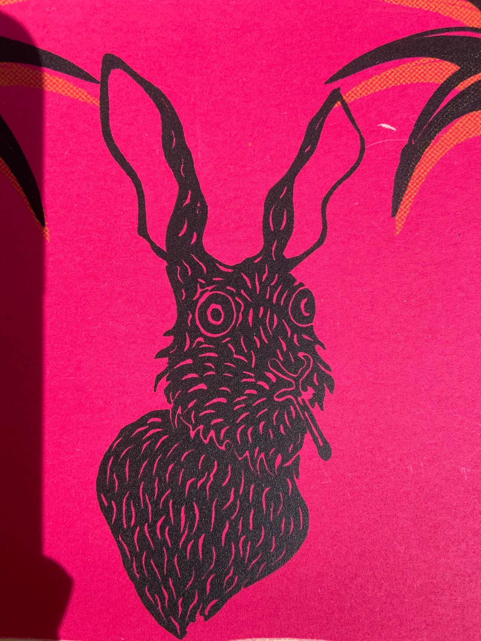 Psychedelic Rabbit Screen Print | Etsy