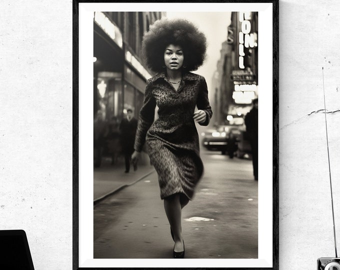 Vintage Photography Beautiful Black Woman Black Panther Angela Davis ...