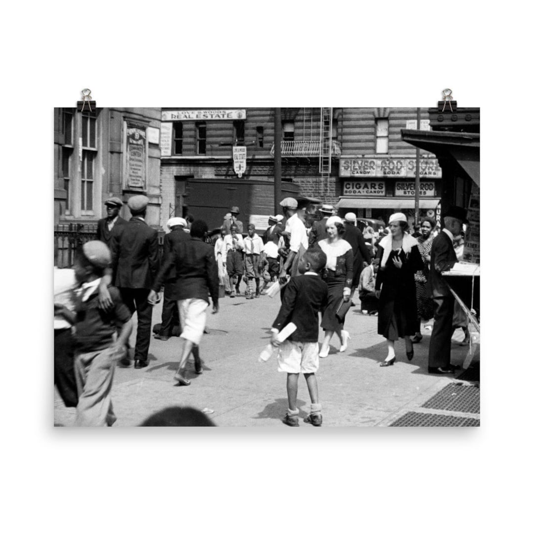 Vintage Photography of Harlem New York 1920, Black and White, Wall Art ...