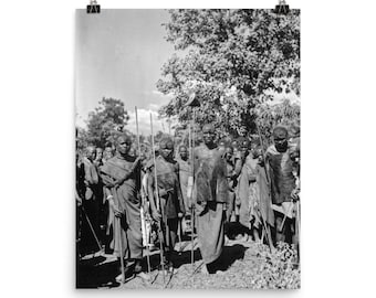 Vintage Photography African Zulu Family Warriors 1900 Black | Etsy