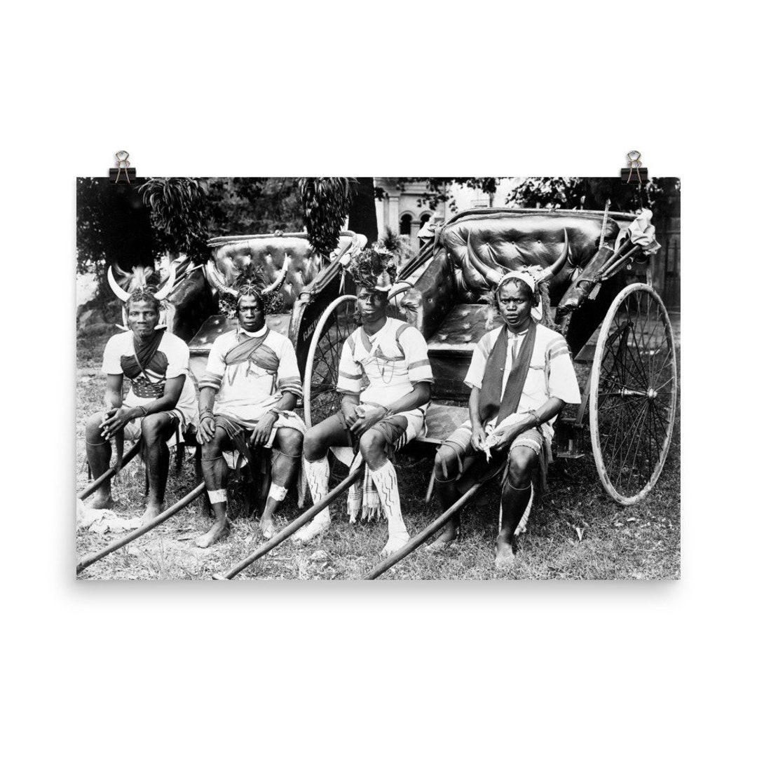 Vintage Photography African Warrior 1900 Early Century Africa Black and ...