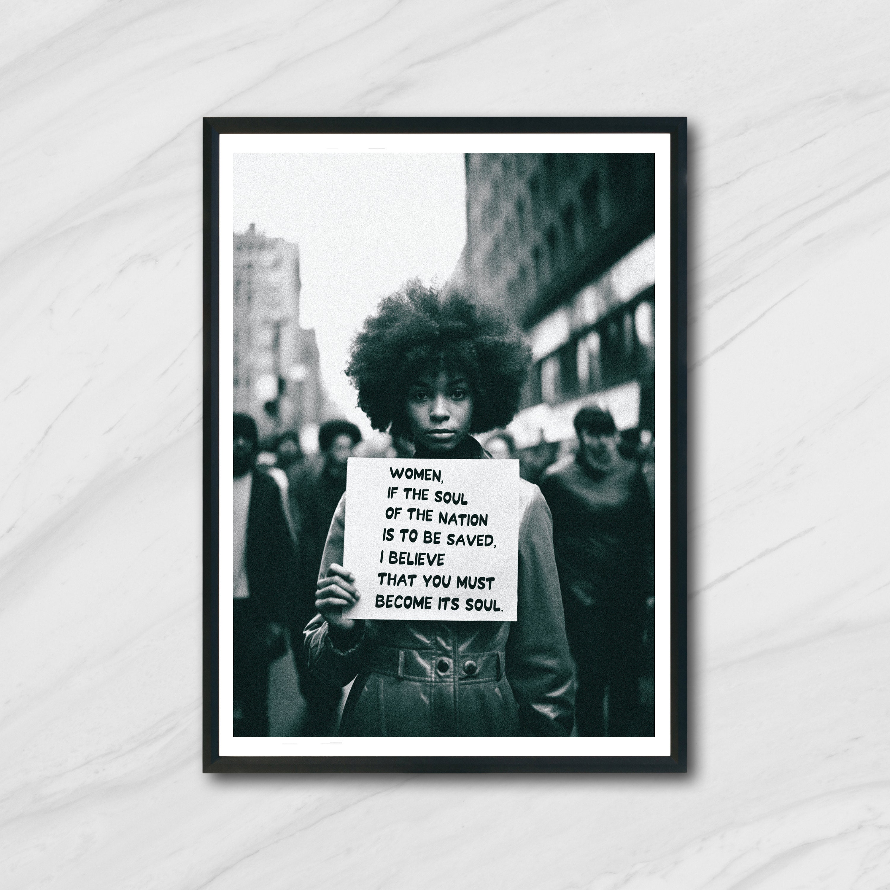 Beautiful Black Woman Civil Rights Protest Photography Vogue Photo ...