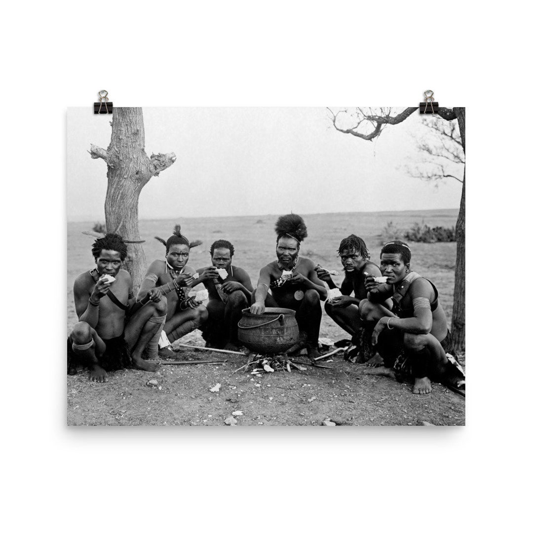 Vintage Photography African Zulu Warrior 1900 Early Century Africa ...